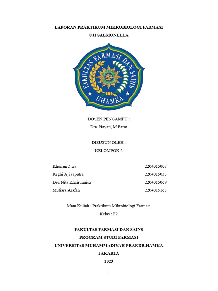 Laprak Uji Salmonella | PDF