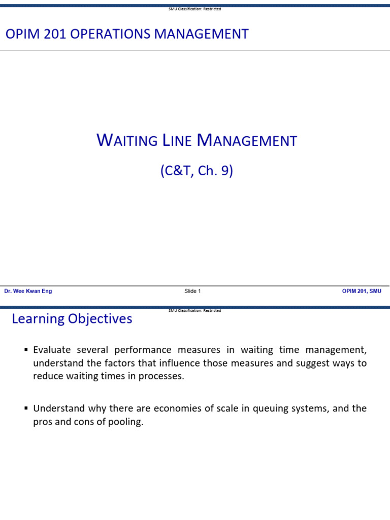 Session 5 Waiting Line Management | PDF | Public Toilet | Coefficient ...