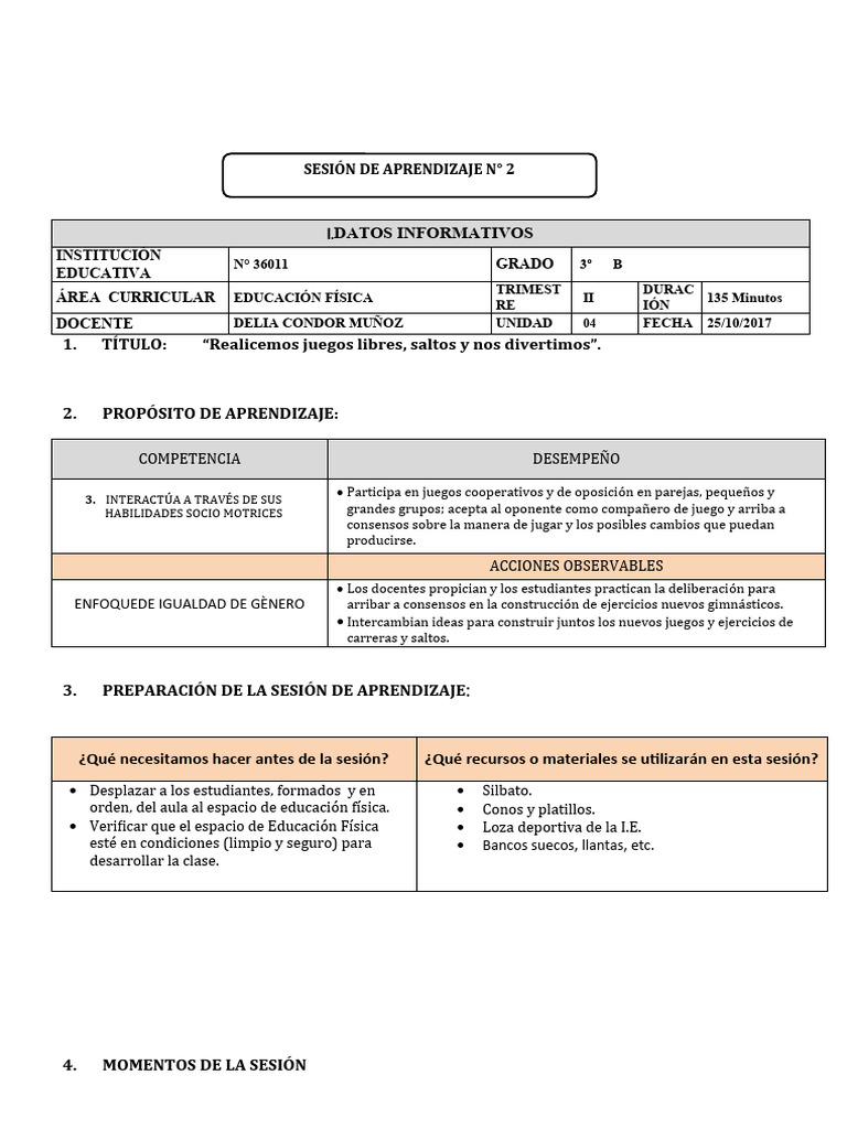 Sesion de Aprendizaje 2023 | PDF | Aprendizaje | Modificación de comportamiento