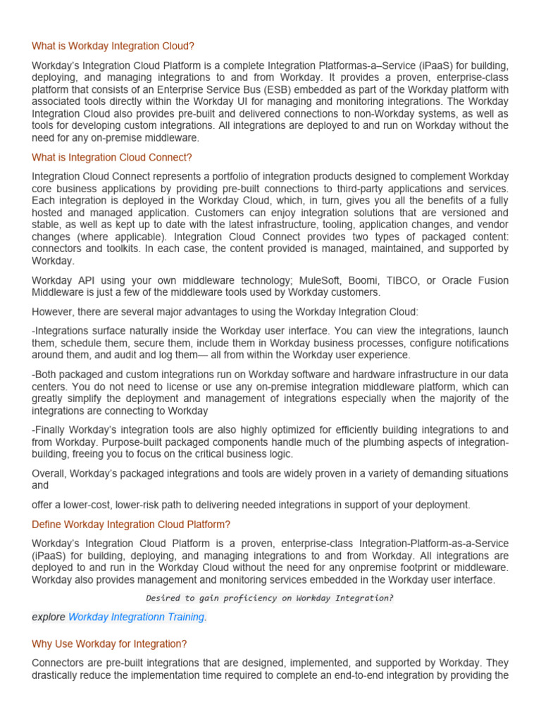 Workday Integration Interview Questions | PDF | Cloud Computing ...