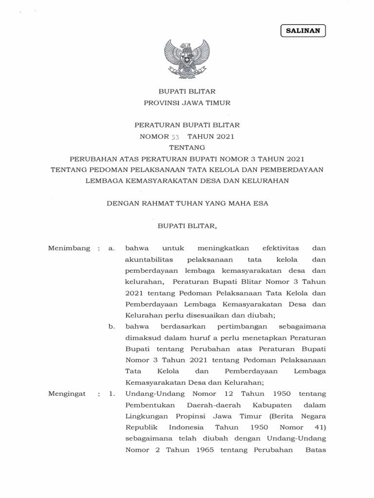 PERBUP_NOMOR_53_TAHUN_2021 | PDF