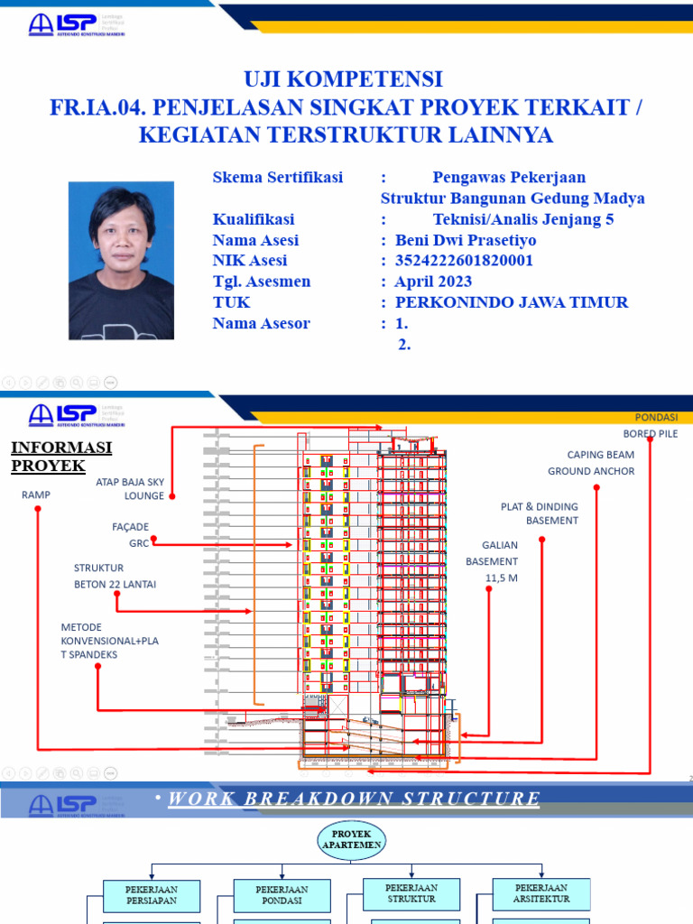 Beni Dwi Prasetyo - Pengawas Pekerjaan Struktur Bangunan Gedung Madya | PDF