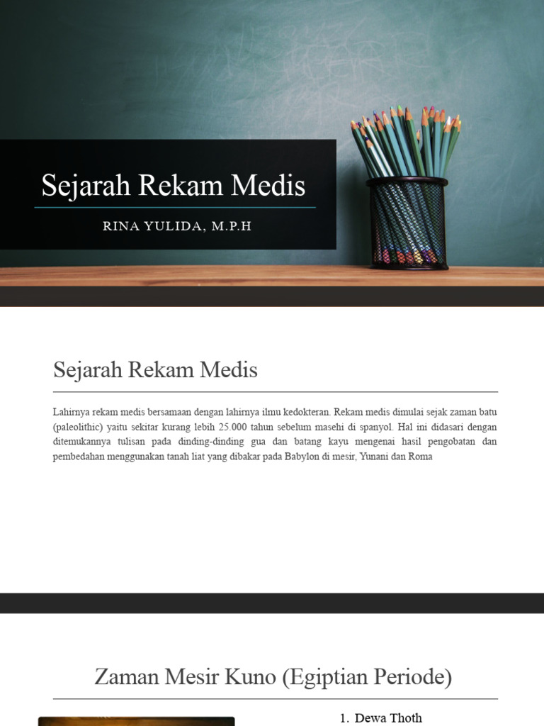 Pertemuan 2 Sejarah Rekam Medis | PDF