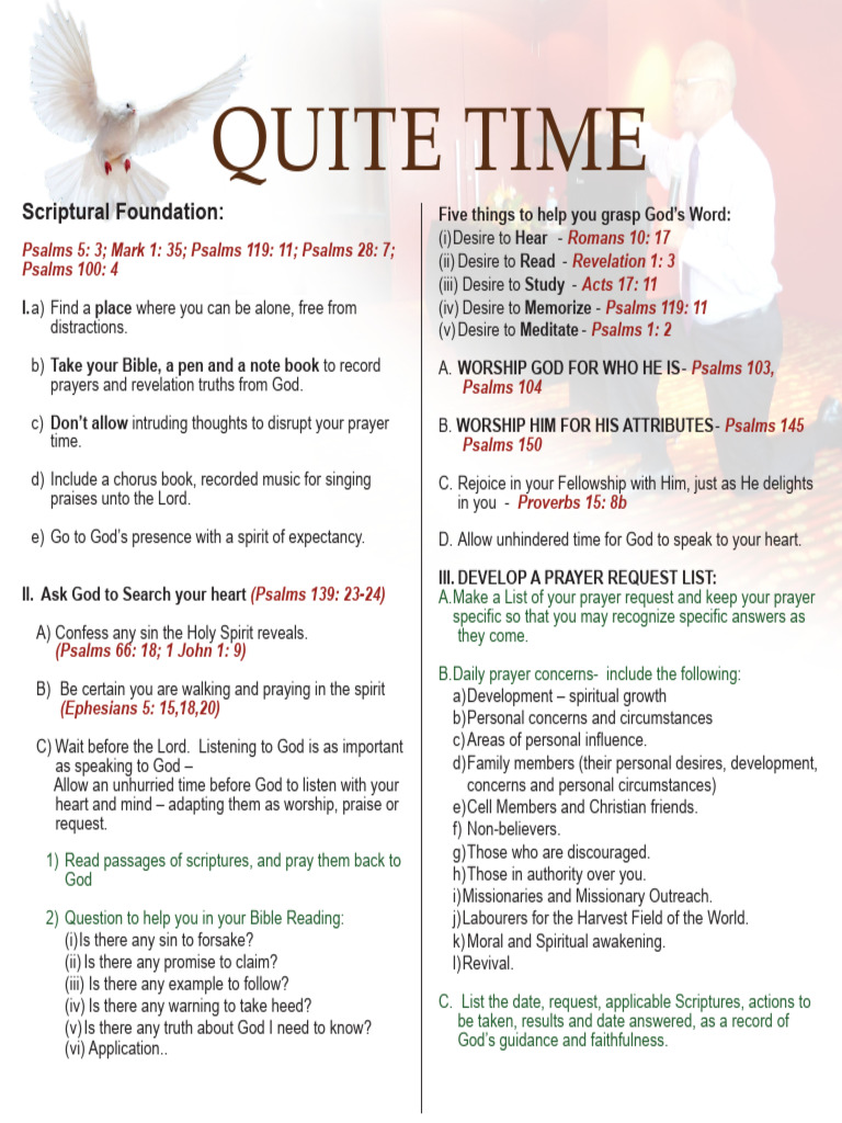 Quite Time | PDF | Prayer | Psalms