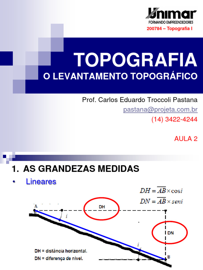 Topografia o Levantamento Topográfico | PDF | Ângulo | Metro
