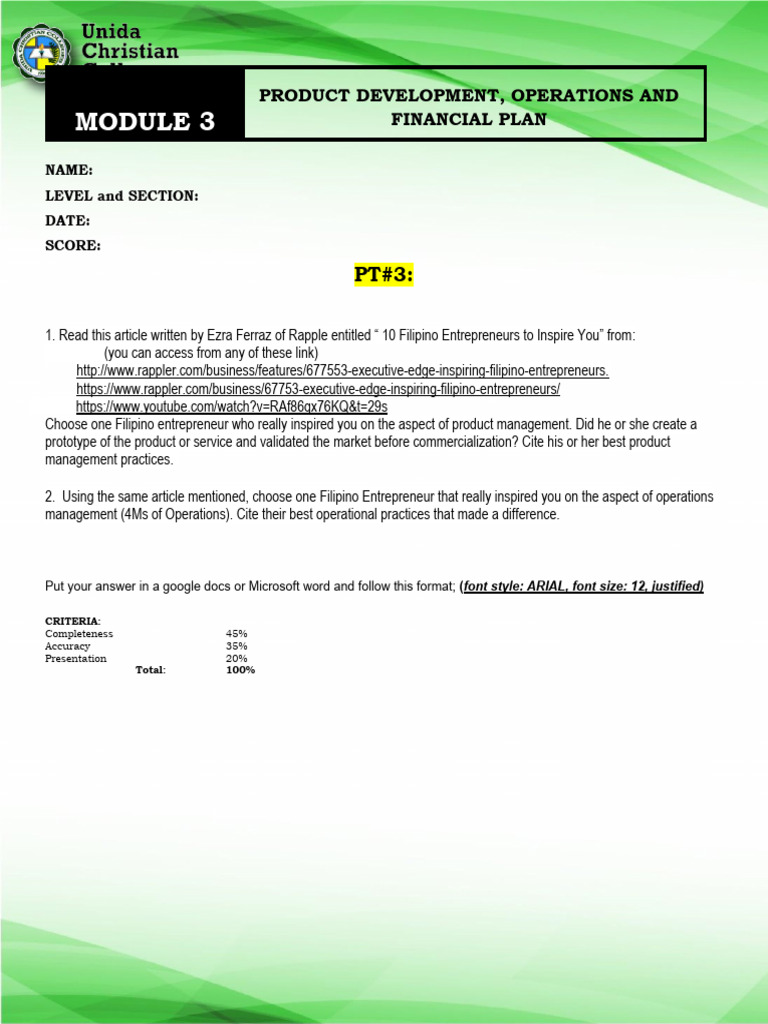 Entrep PT5 | PDF