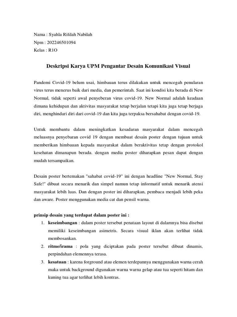 Penjelasan Karya | PDF