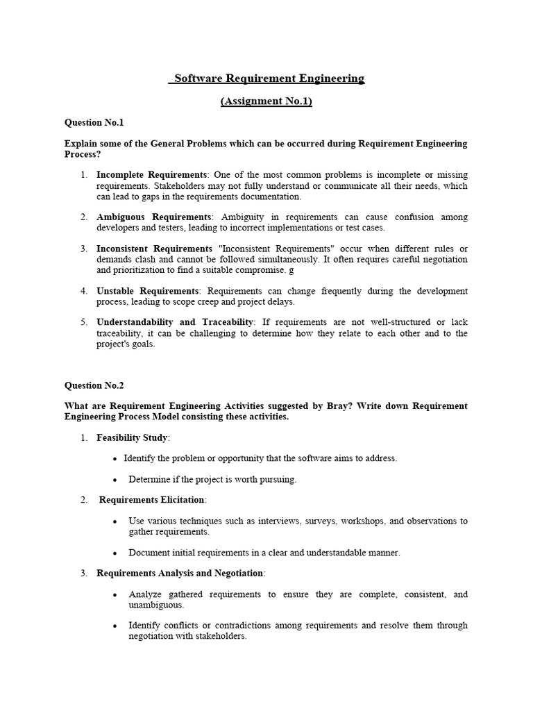 Common Issues in Requirement Engineering | PDF | Software Prototyping ...
