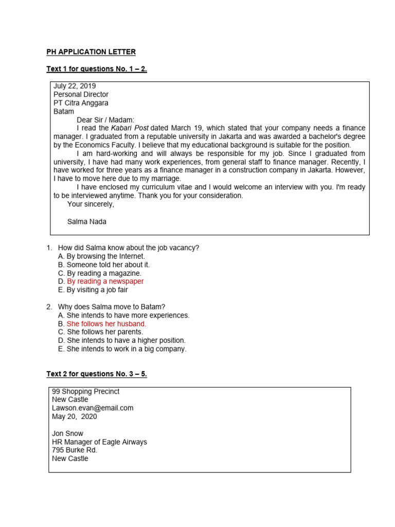 Soal PH Application Letter KJ | PDF | Programmer | Democratic Republic Of The Congo