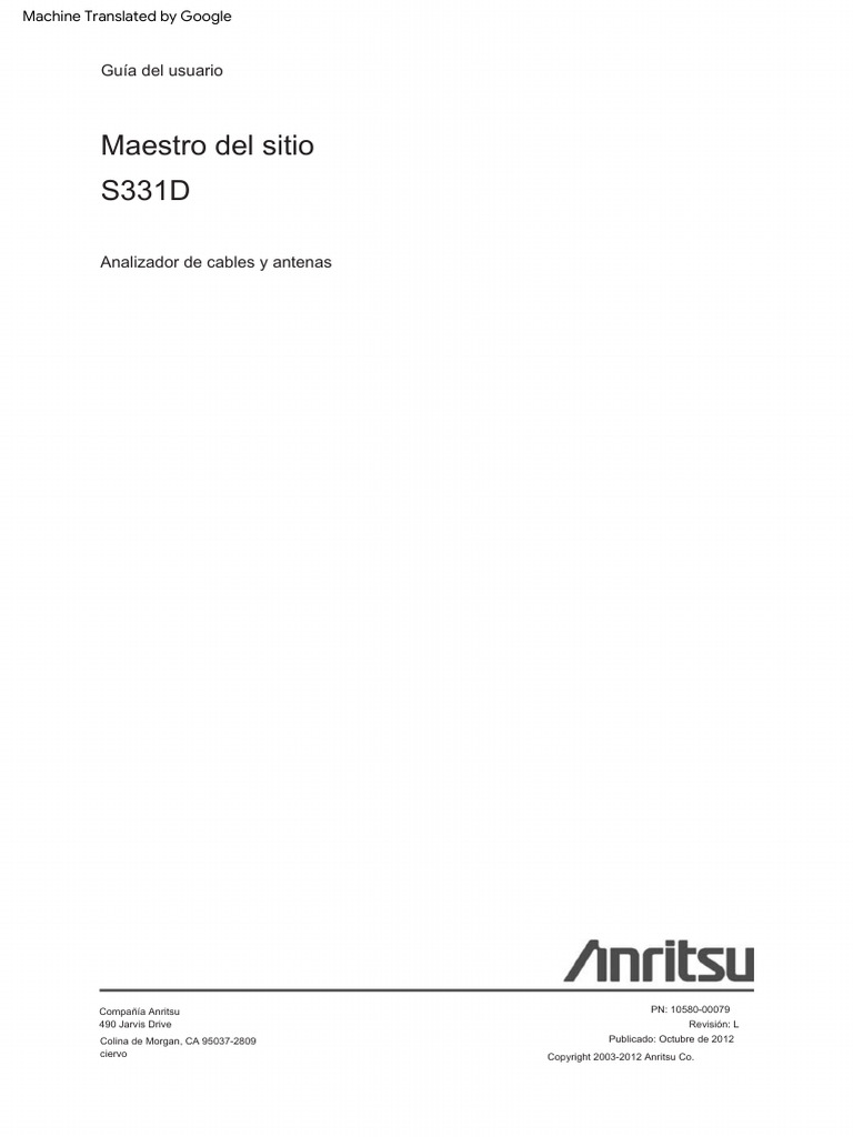 Anritsu S331D | PDF | Microsoft Windows | Software