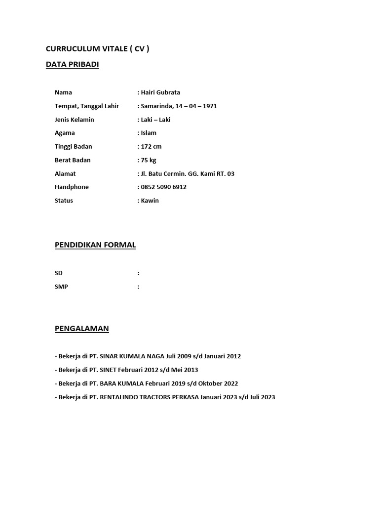 Curruculum Vitale | PDF