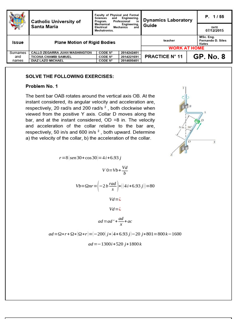 Dynamic Exercises | PDF