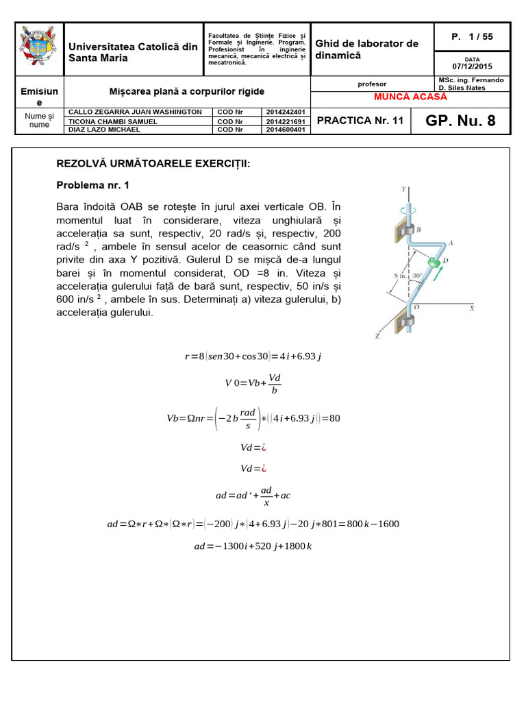 Dynamic Exercises | PDF