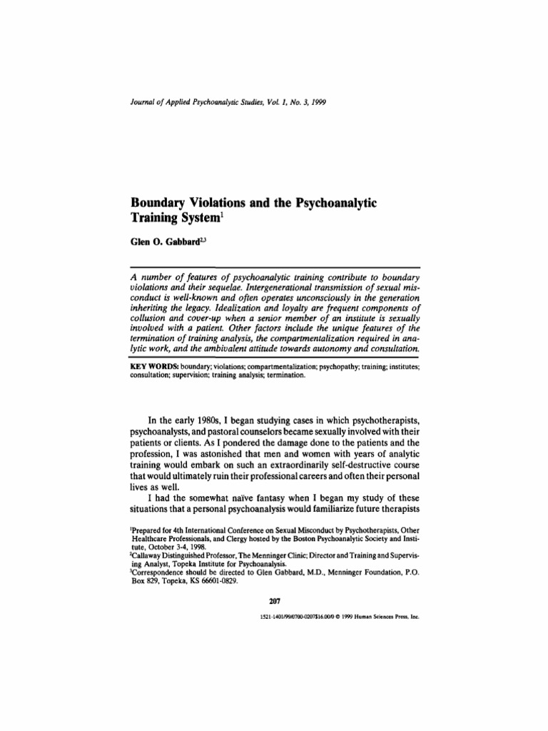 Boundary Violations | PDF