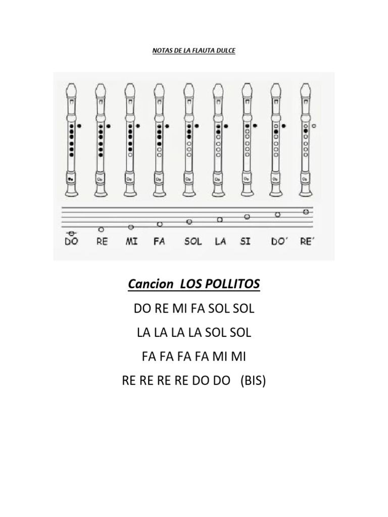 Notas de La Flauta Dulce | PDF