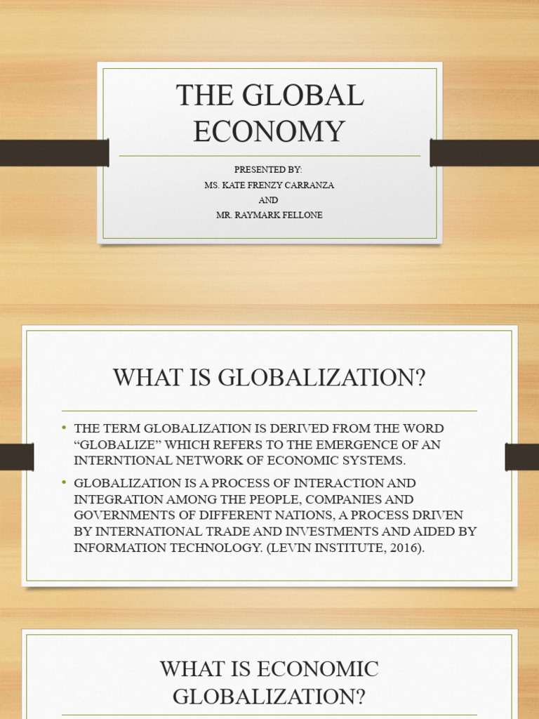 The Global Economy | PDF