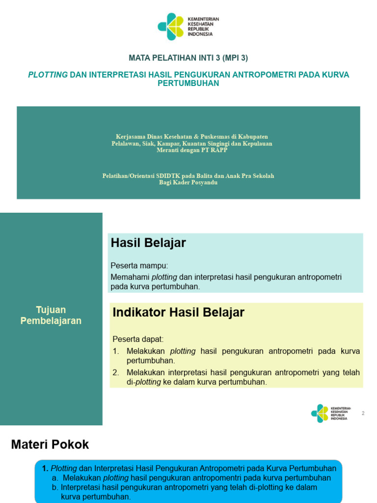 MPI 3 Plotting Dan Interpretasi Hasil Pengukuran Antropometri | PDF