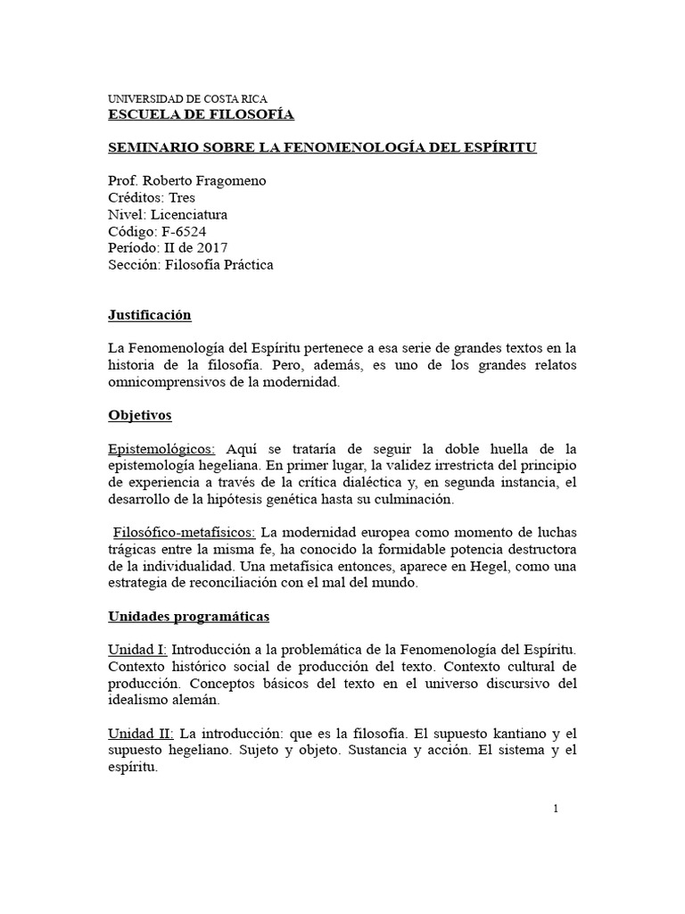 Fenomenologia Del Espiritu | PDF | Georg Wilhelm Friedrich Hegel ...