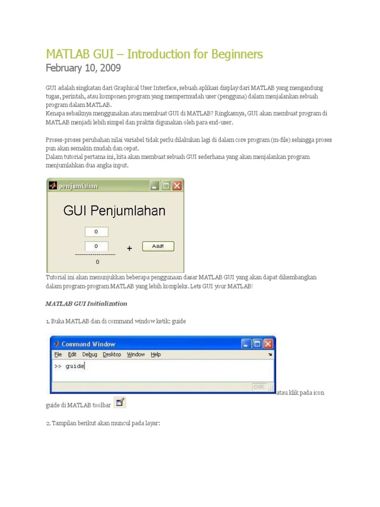 Matlab Gui | PDF | Komputer