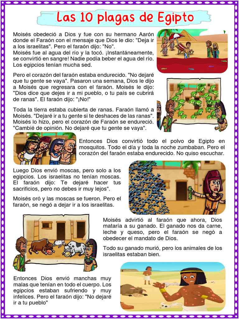 Las 10 Plagas de Egipto para Niños | PDF | Moisés