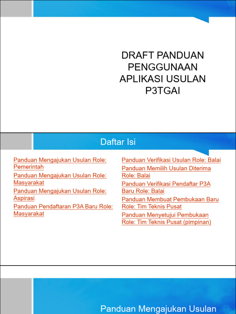Draft Manual Aplikasi P3TGAI | PDF