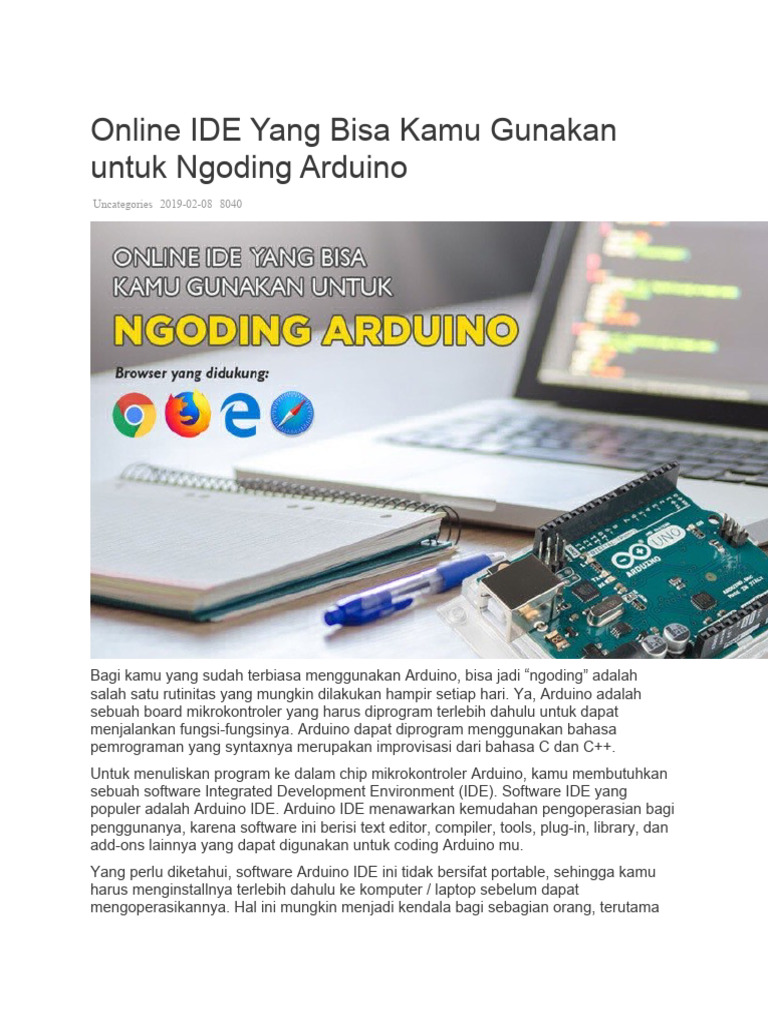Online IDE Yang Bisa Kamu Gunakan Untuk Ngoding Arduino | PDF