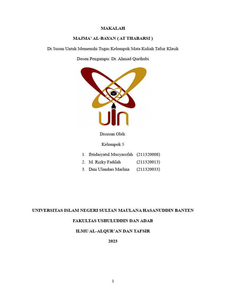 Majma' Al Bayan | PDF | Ilmu Sosial