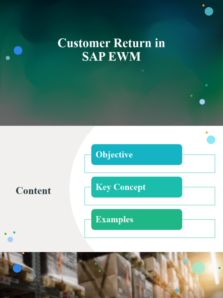 Customer Returns Process in SAP EWM | PDF