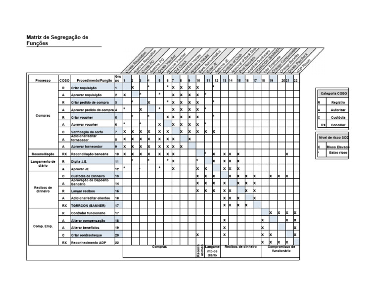 Matriz de Segregação de Funções | PDF