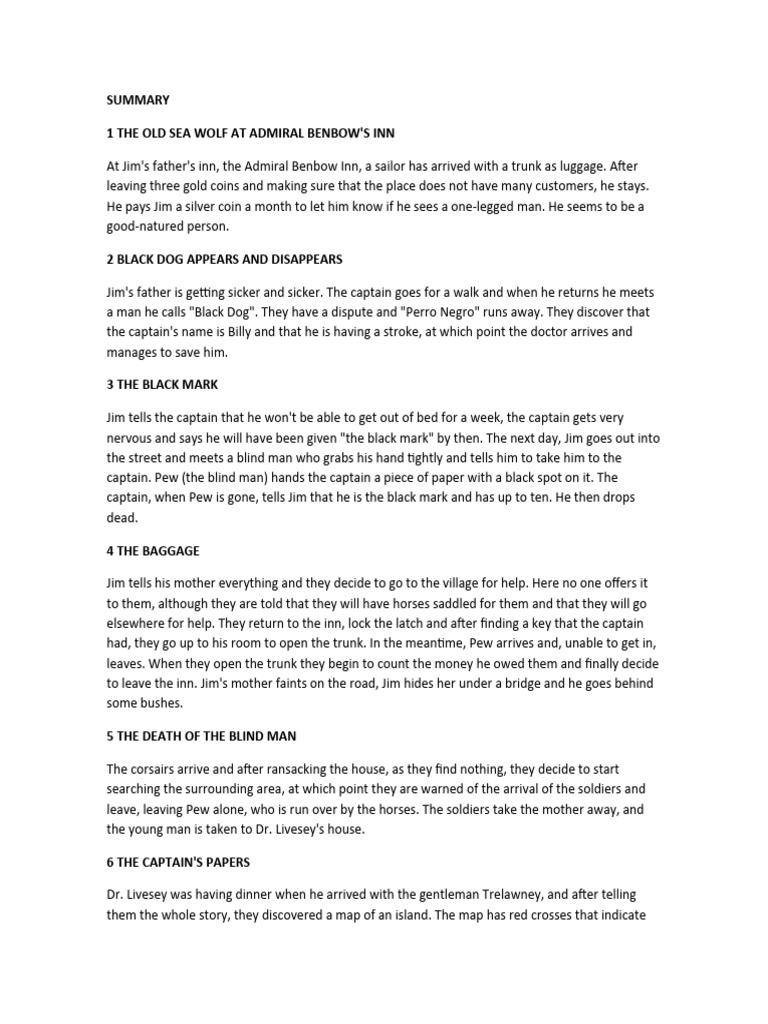 Treasure Island (Summary by Chapter) | PDF | Treasure Island