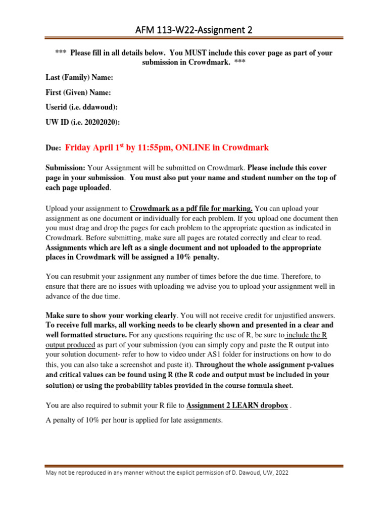 Afm 113 W22 As2 | PDF