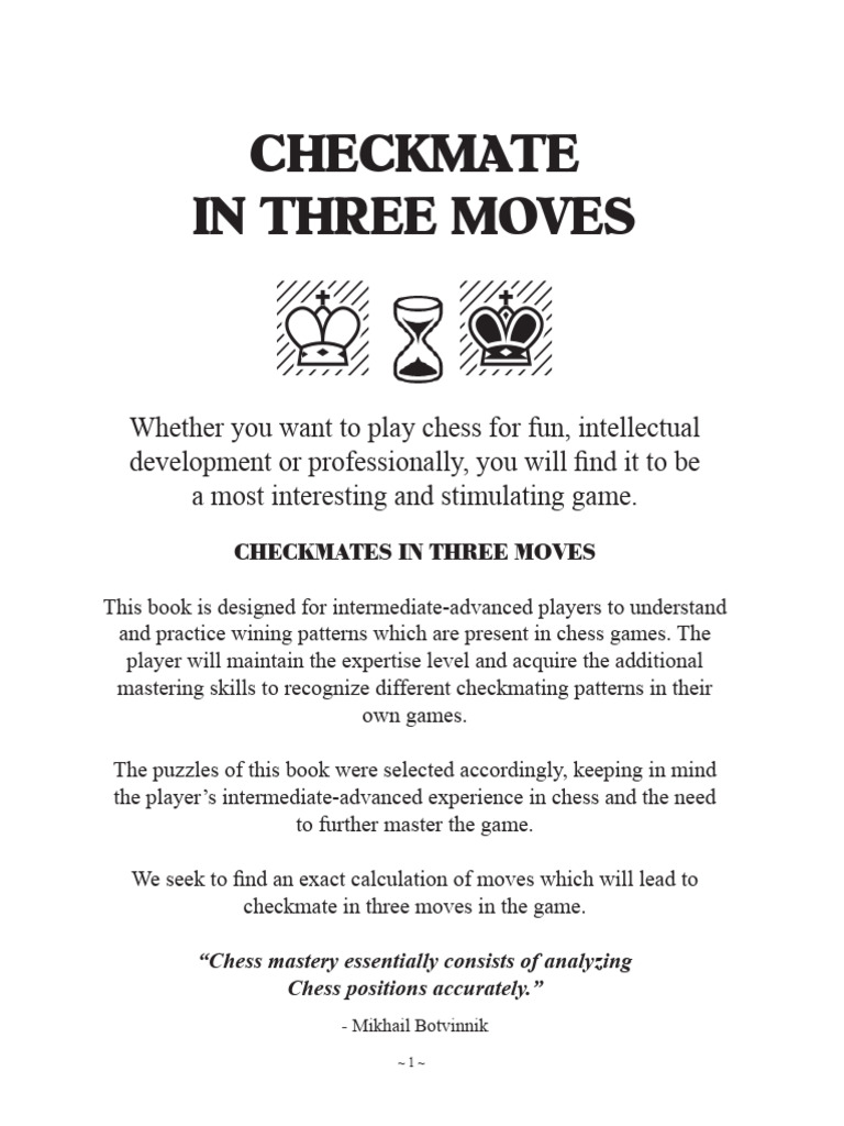 Chess Checkmate Patterns in 3 Moves | PDF | Chess | Chess Openings