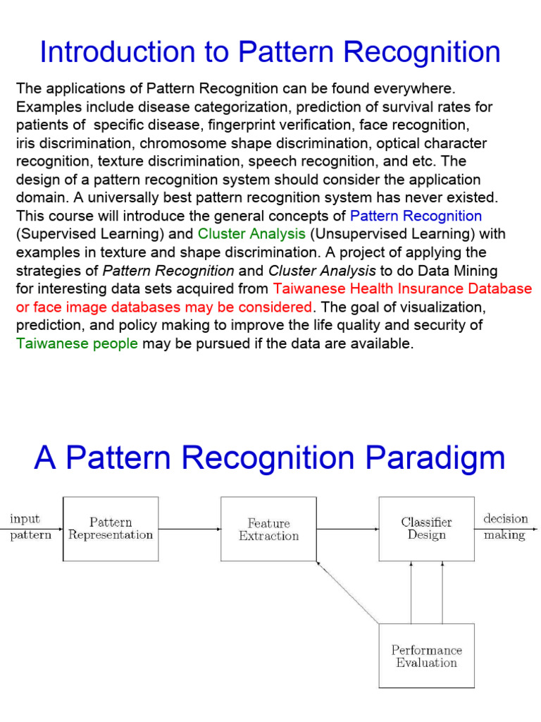 Pattern Recognition 1 Pdf Pattern Recognition Eigenvalues And