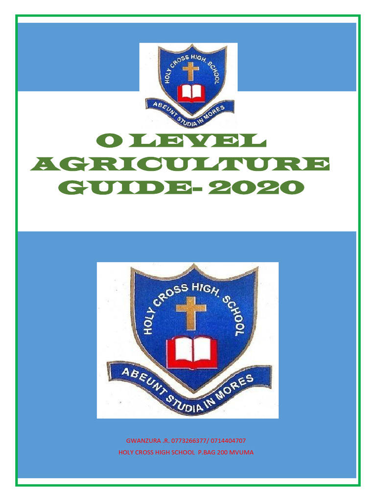 O Level Agriculture Notes 2020 Teachers Copy-1 | PDF | Soil | Crop Rotation