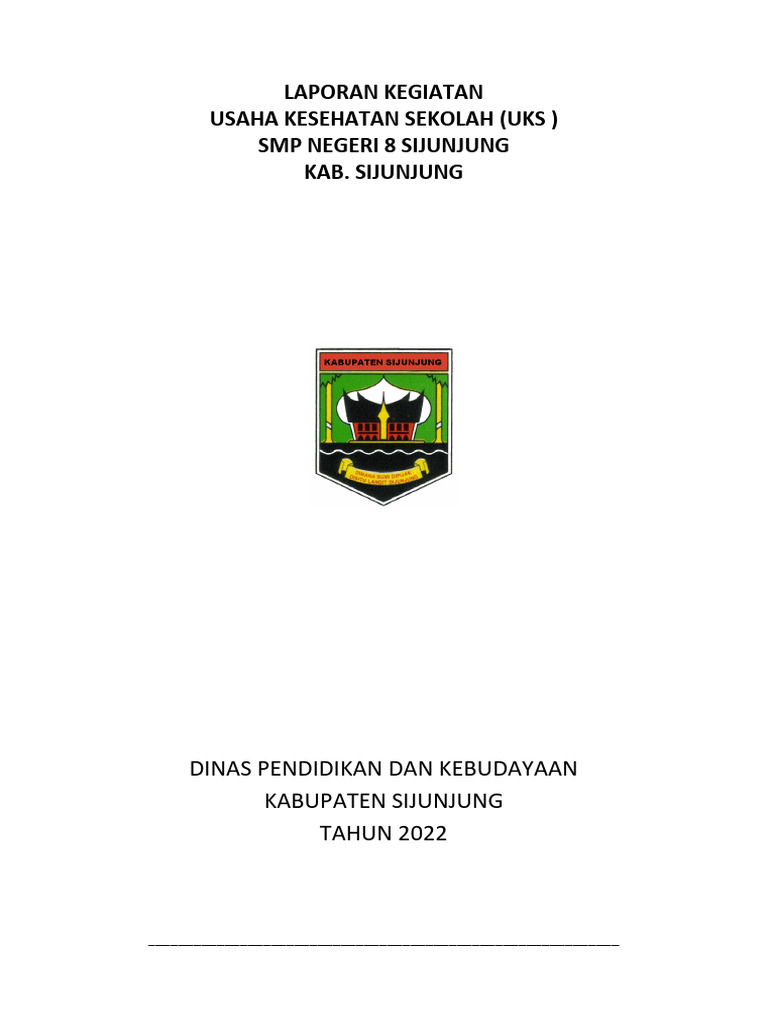 Lap Uks 2022 SMPN 8 SJJ | PDF | Ilmu Sosial | Pengembangan Diri