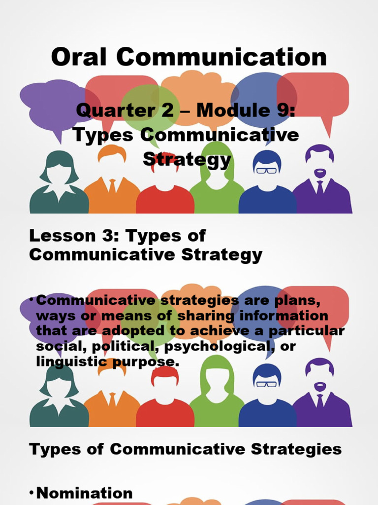 Oral Communication MOD 9 | PDF | Communication | Conversation