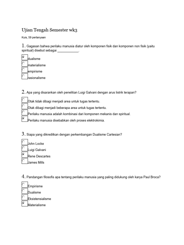 Ulangan Tengah Semester Minggu3 | PDF
