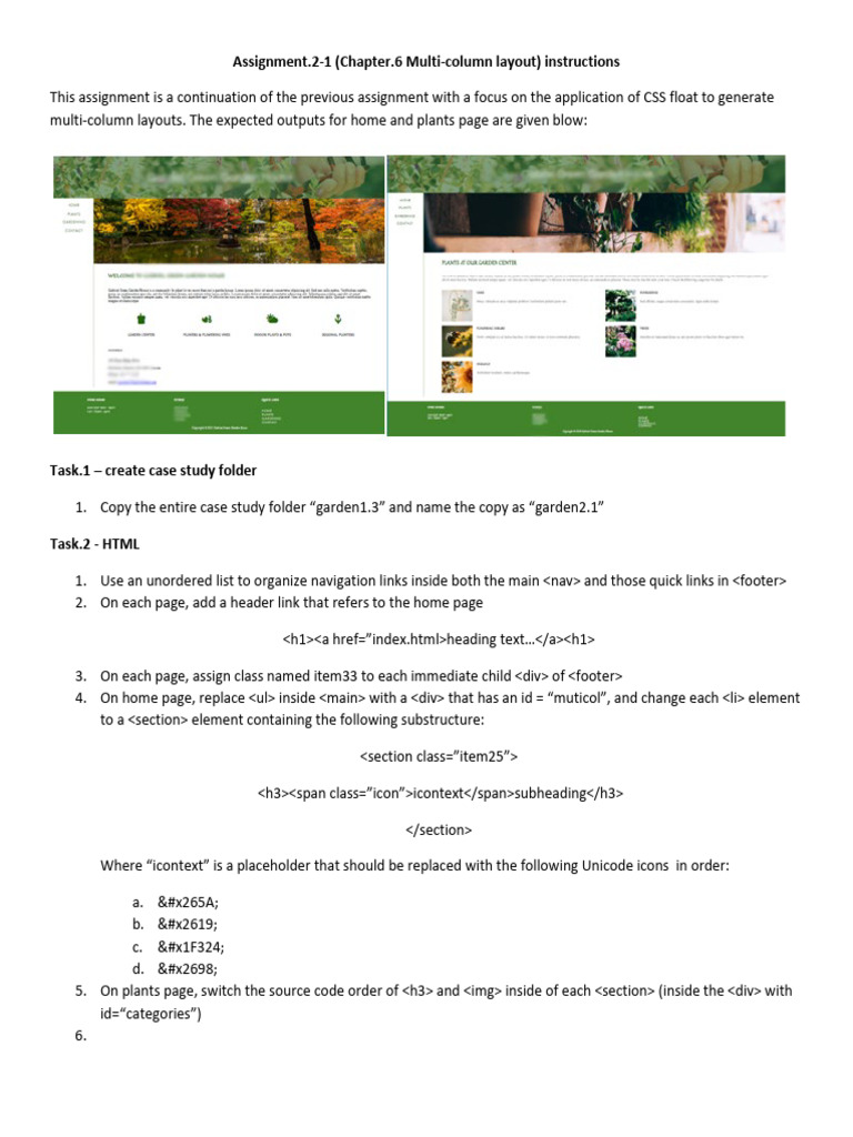A2-1 Instructions | PDF | Html Element | Software Engineering