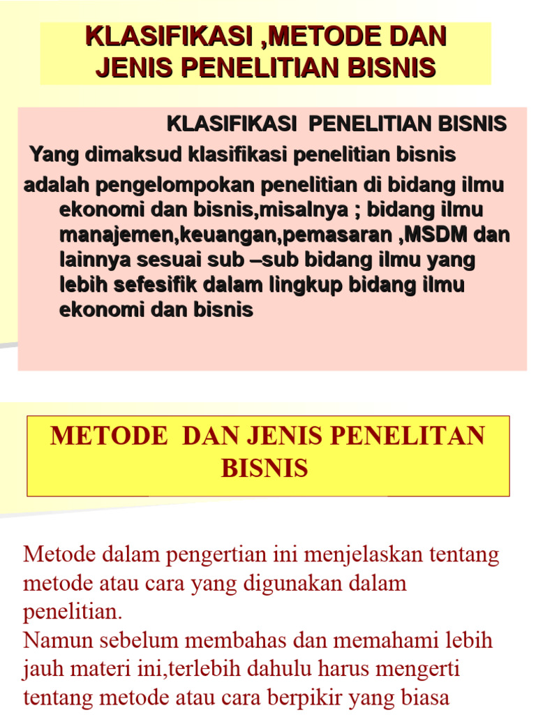 LECTURE II - Metode Dan Jenis Penelitian Ekonomi Dan Bisnis - Lecture 2 ... LECTURE II - Metode Dan Jenis Penelitian Ekonomi Dan Bisnis - Lecture 2 ...