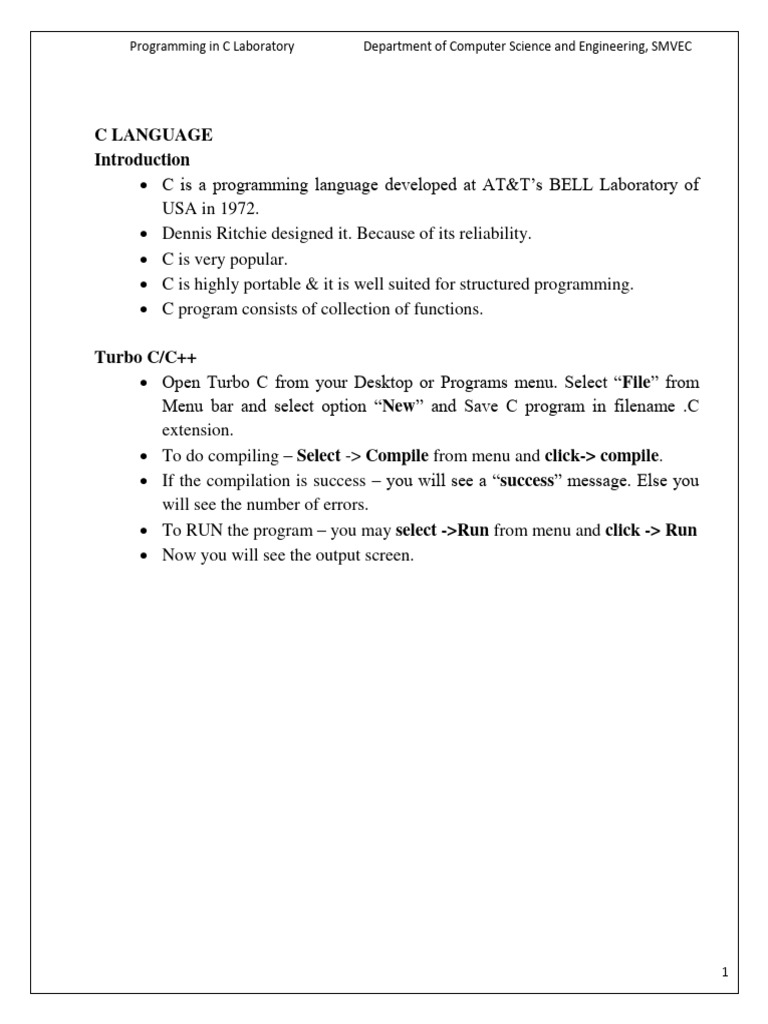 1 C Lab Part | Download Free PDF | Computer Programming | Area
