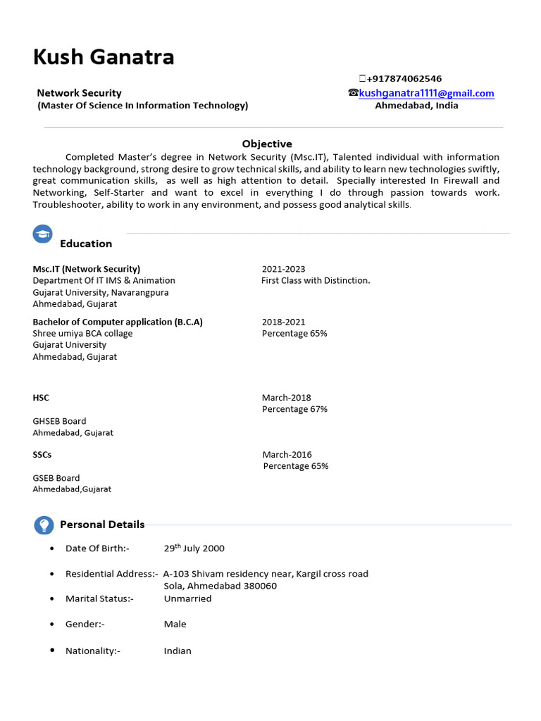 Kush Ganatra | PDF | Computer Network | Gujarat