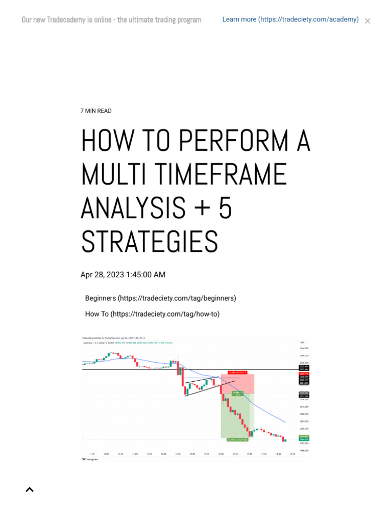 How To Perform A Multi TimeFrame Analysis + 5 Strategies | PDF | Business