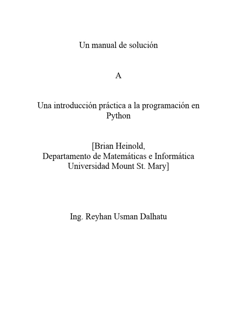 Introducción a Python por Brian Heinold | PDF | Programación de ...