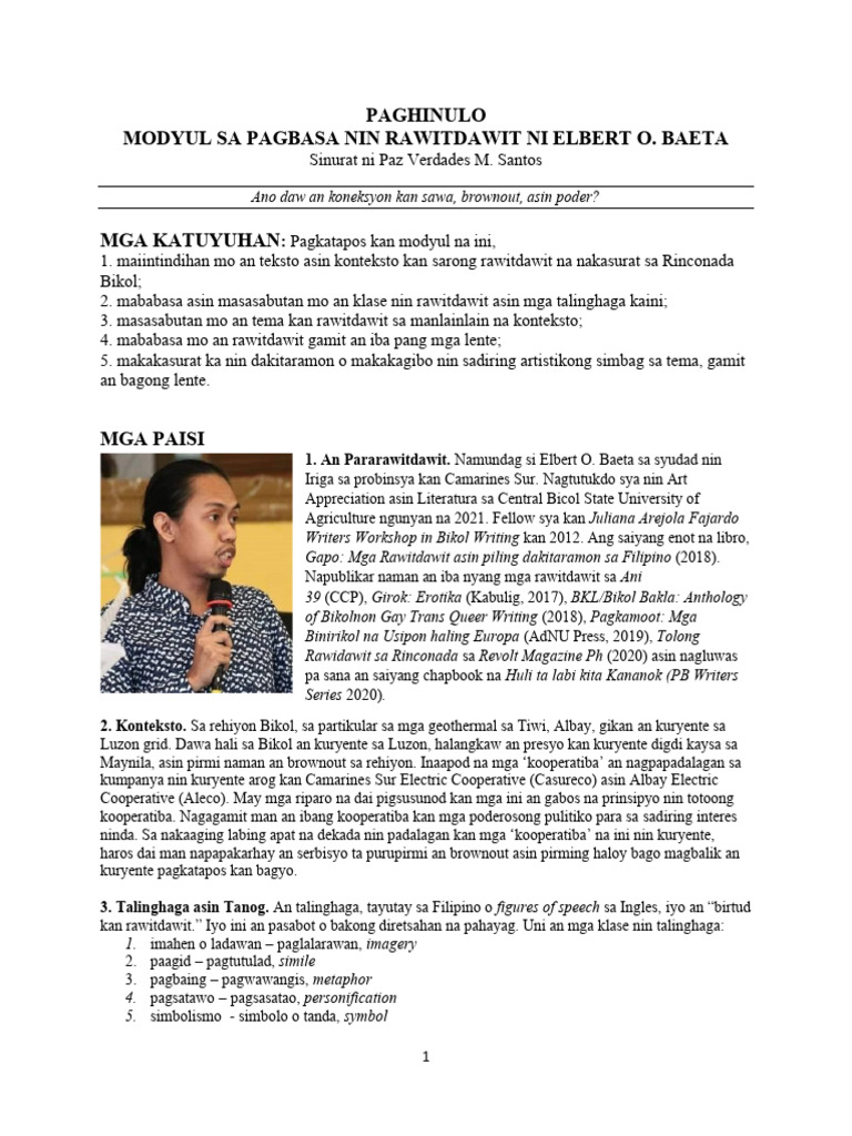 Sawa Sa Poste Ni Elbert Baeta | PDF