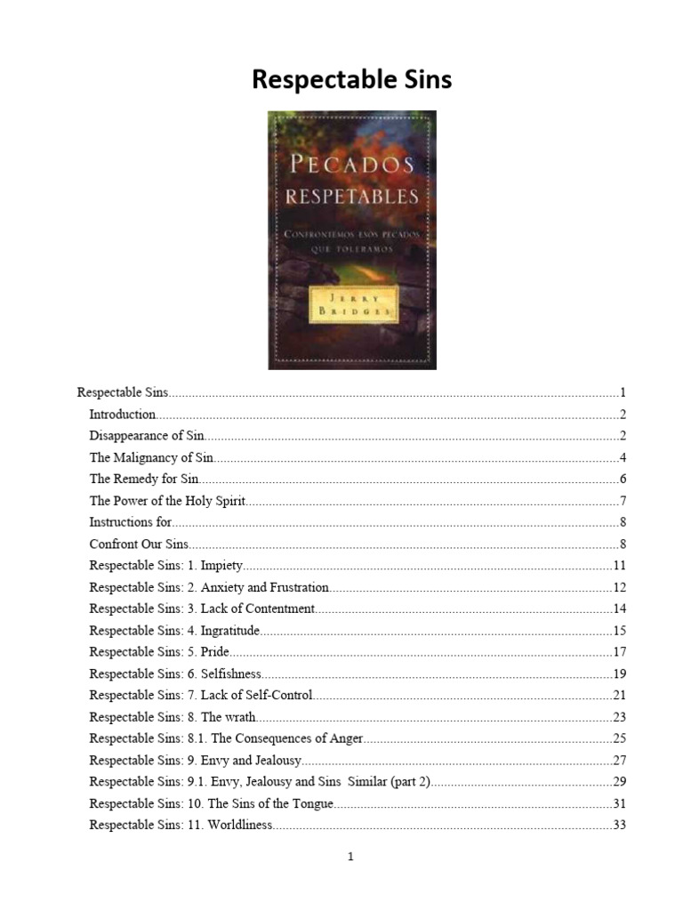 Respectable Sins | PDF | Jesus | Paul The Apostle