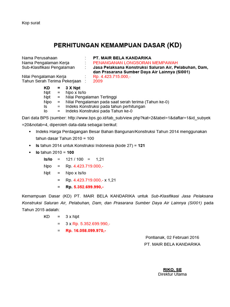 Perhitungan Kemampuan Dasar | PDF
