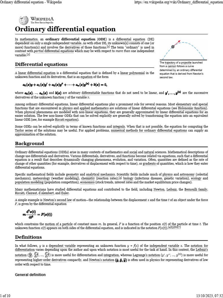 Differential Equations | PDF | Ordinary Differential Equation ... Differential Equations | PDF | Ordinary Differential Equation ...