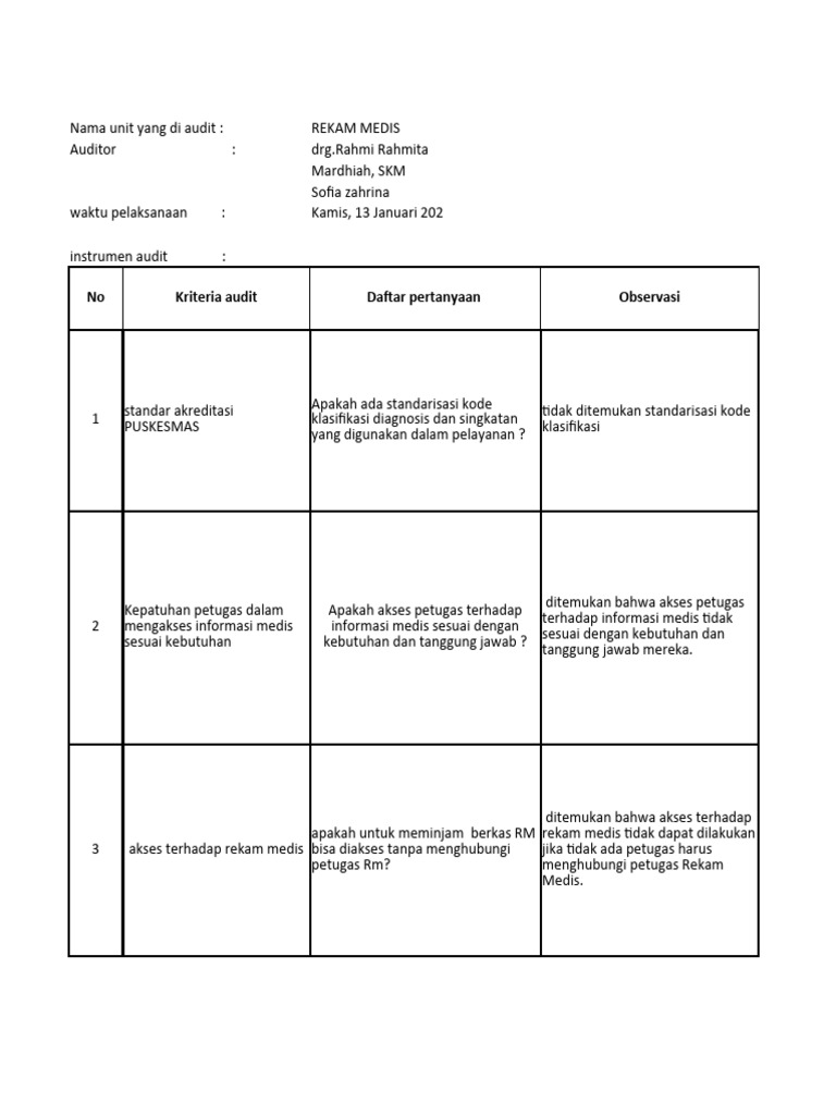 REKAM MEDIS Terbaru | PDF