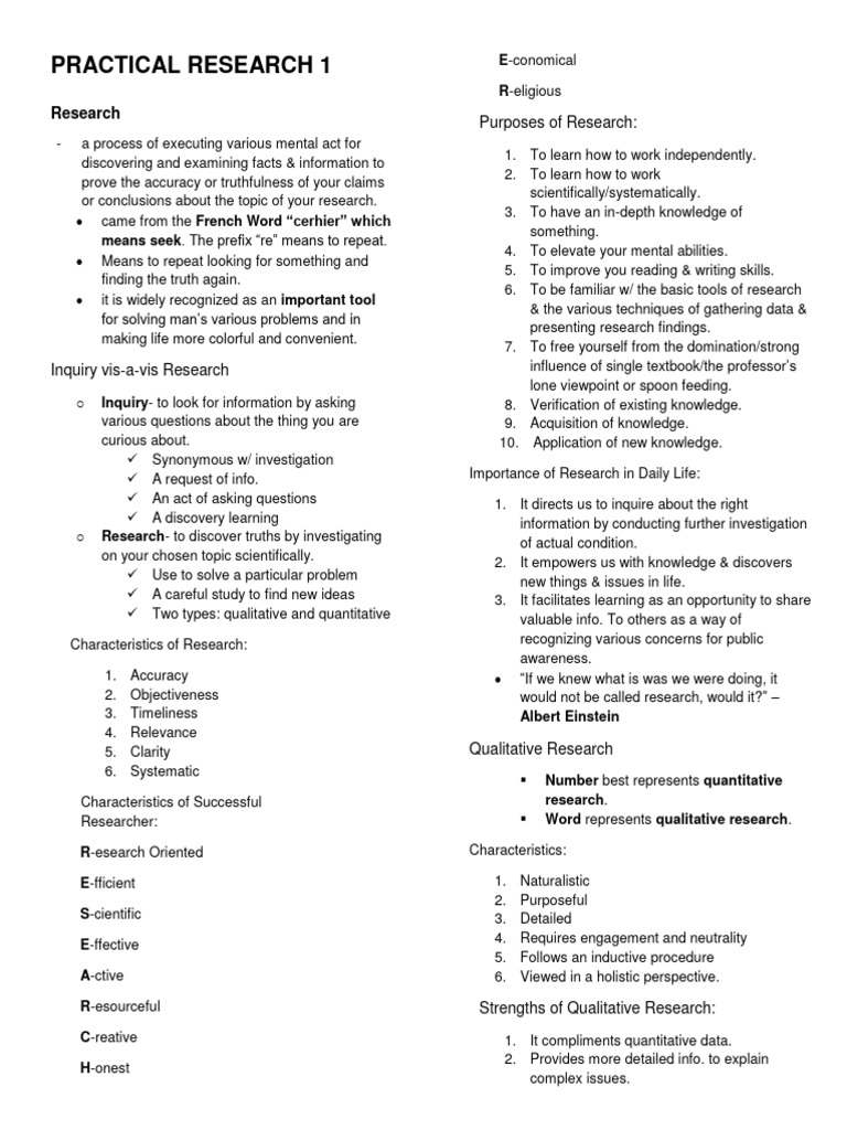 PR1 Reviewer | PDF | Qualitative Research | Knowledge