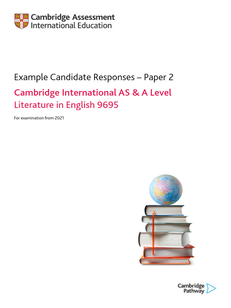 English Literature 9695 AS Level - Example Candidate Response - Paper 2 ...